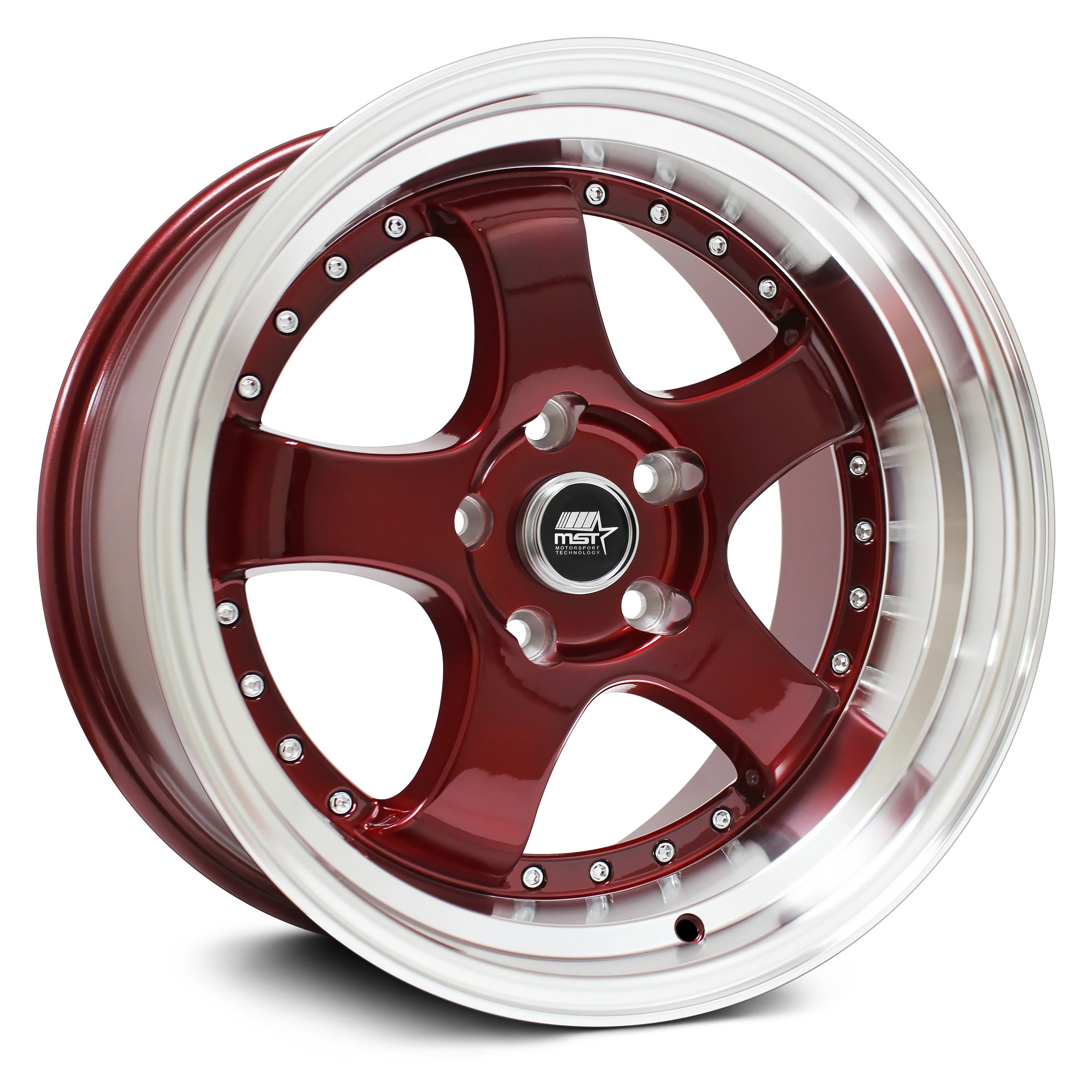 MST® MT07 Wheels - Candy Red with Machined Lip Rims - 07-7965-20-REDL