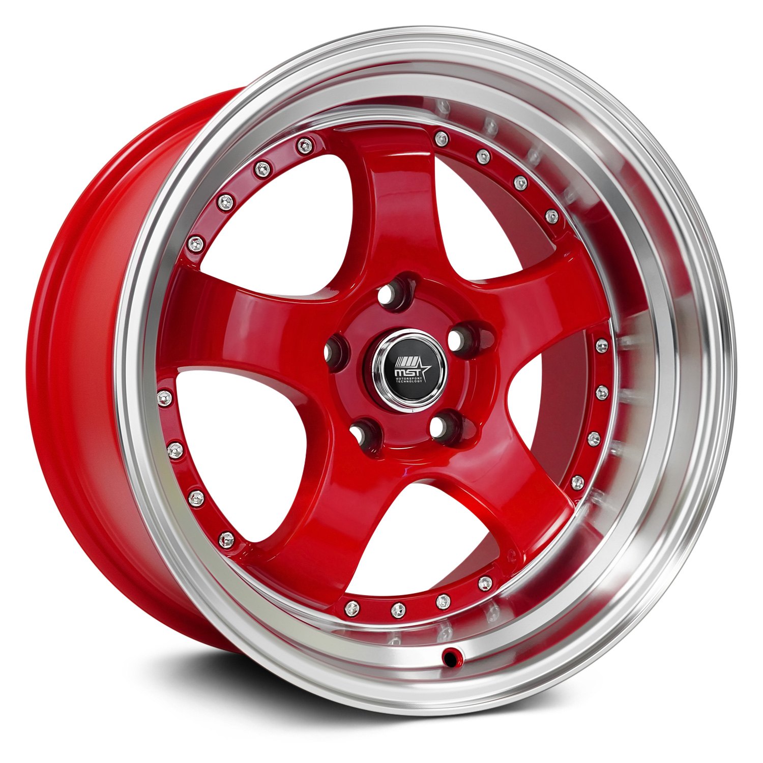MST® MT07 Wheels - Red with Machined Lip Rims - 07-7965-20-RED