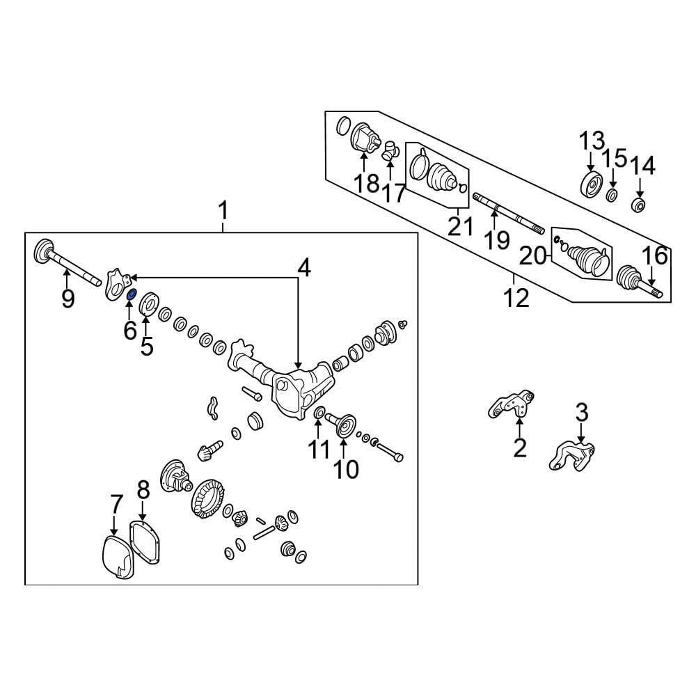 Nissan OE 432520W000 - Rear Inner Drive Axle Shaft Seal