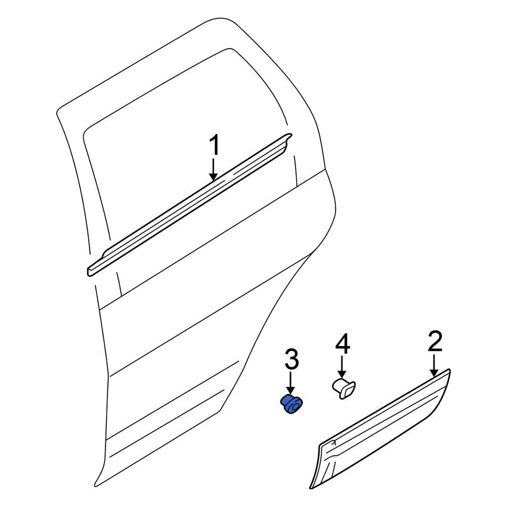 Nissan OE 0155302923 - Rear Fender Flare Clip