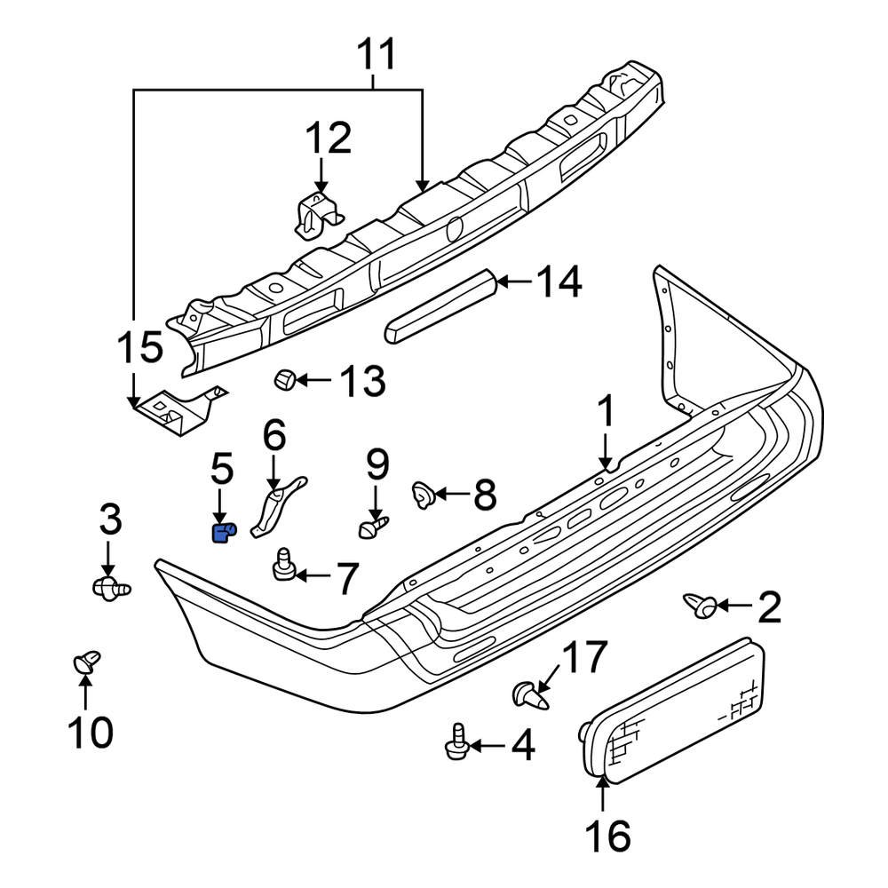 Nissan OE 0128100831 - Fender Liner Grommet