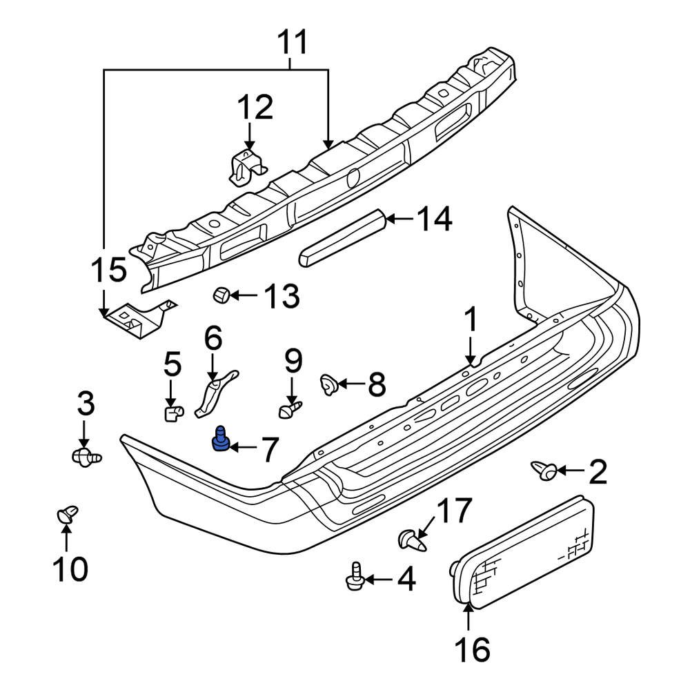 Nissan OE 081466162G - Headlight Mounting Bolt