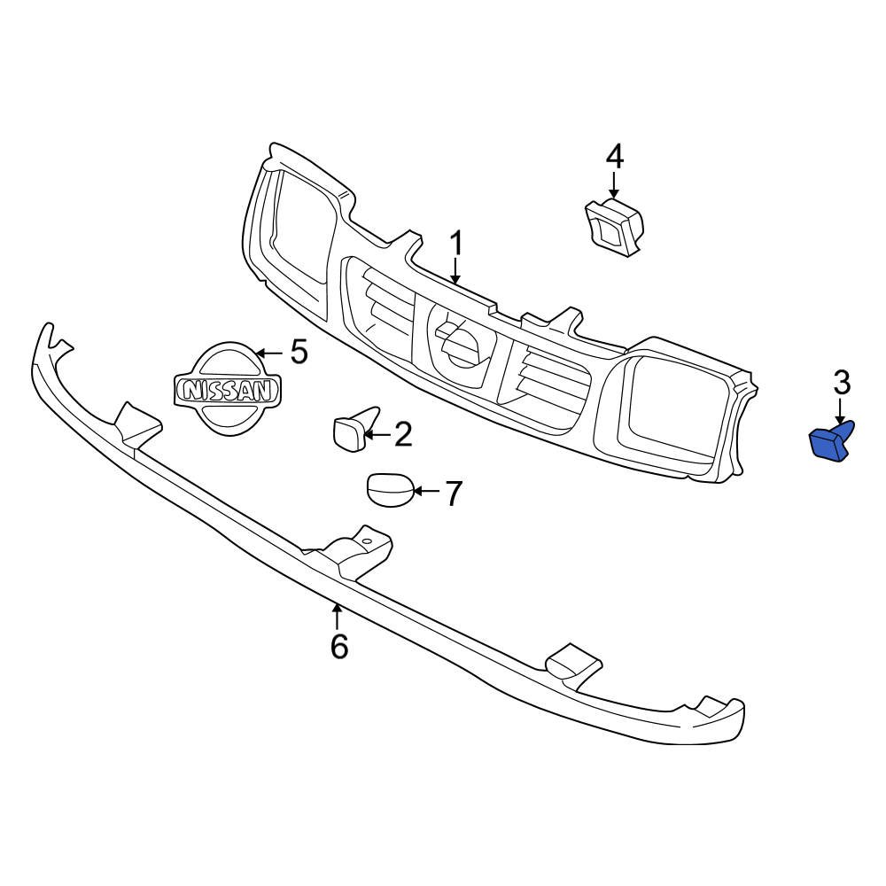 Nissan OE 0155303831 - Outer Grille Retainer