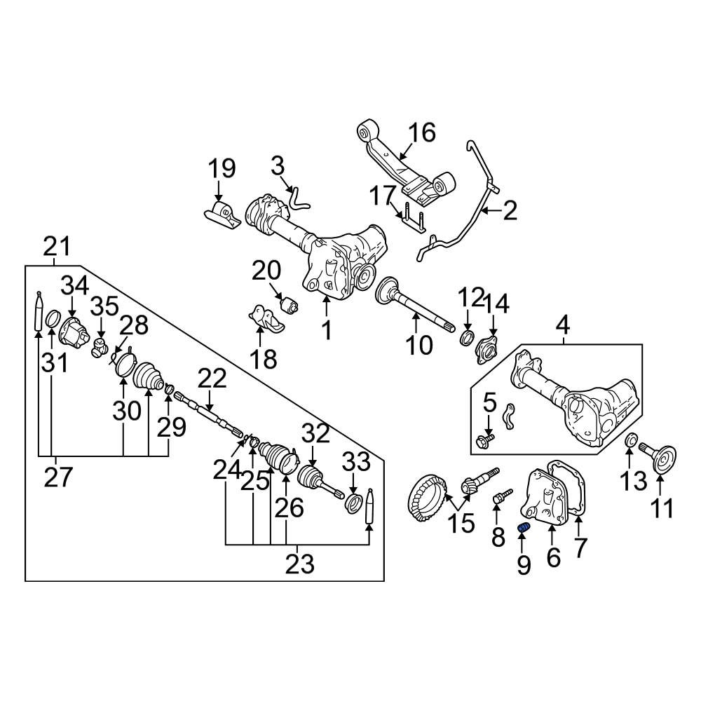 Nissan OE 009312121A - Front Differential Cover Plug