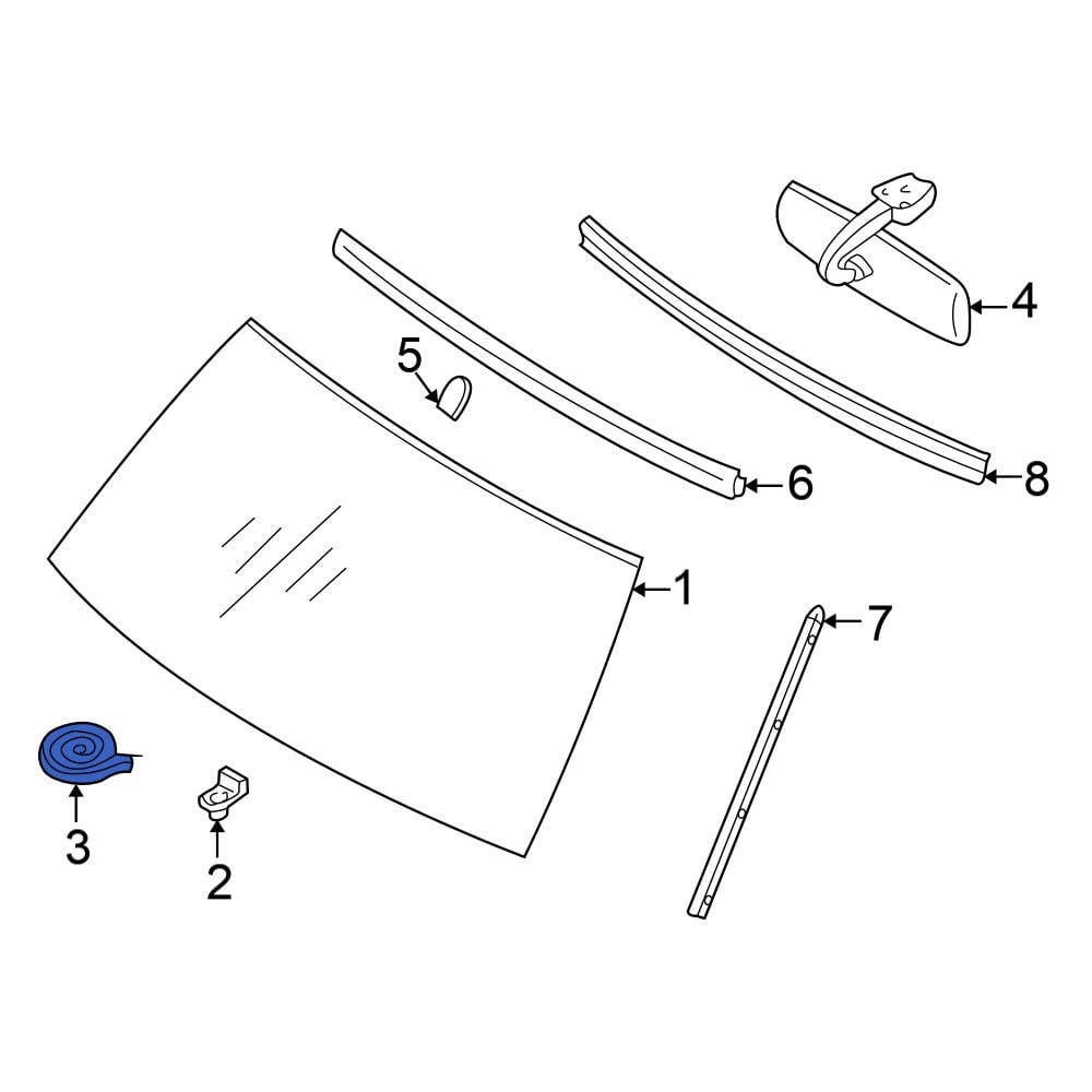 Nissan OE G2G1689900 - Windshield Seal