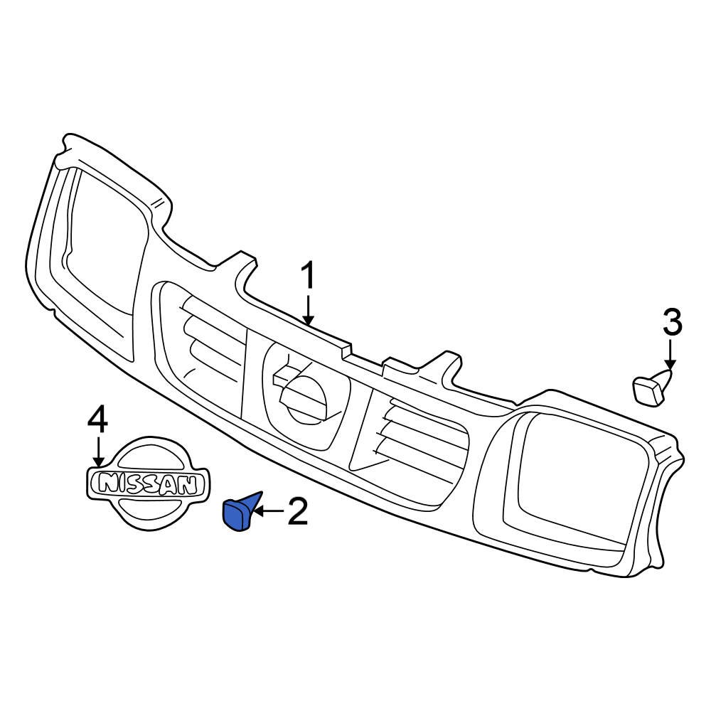 Nissan OE 0155303831 - Outer Grille Retainer