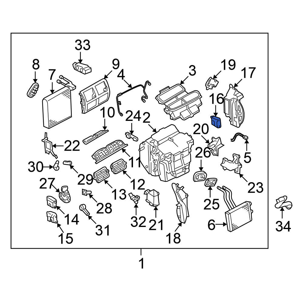 Nissan OE 27732AL610 - Left HVAC Blend Door Actuator