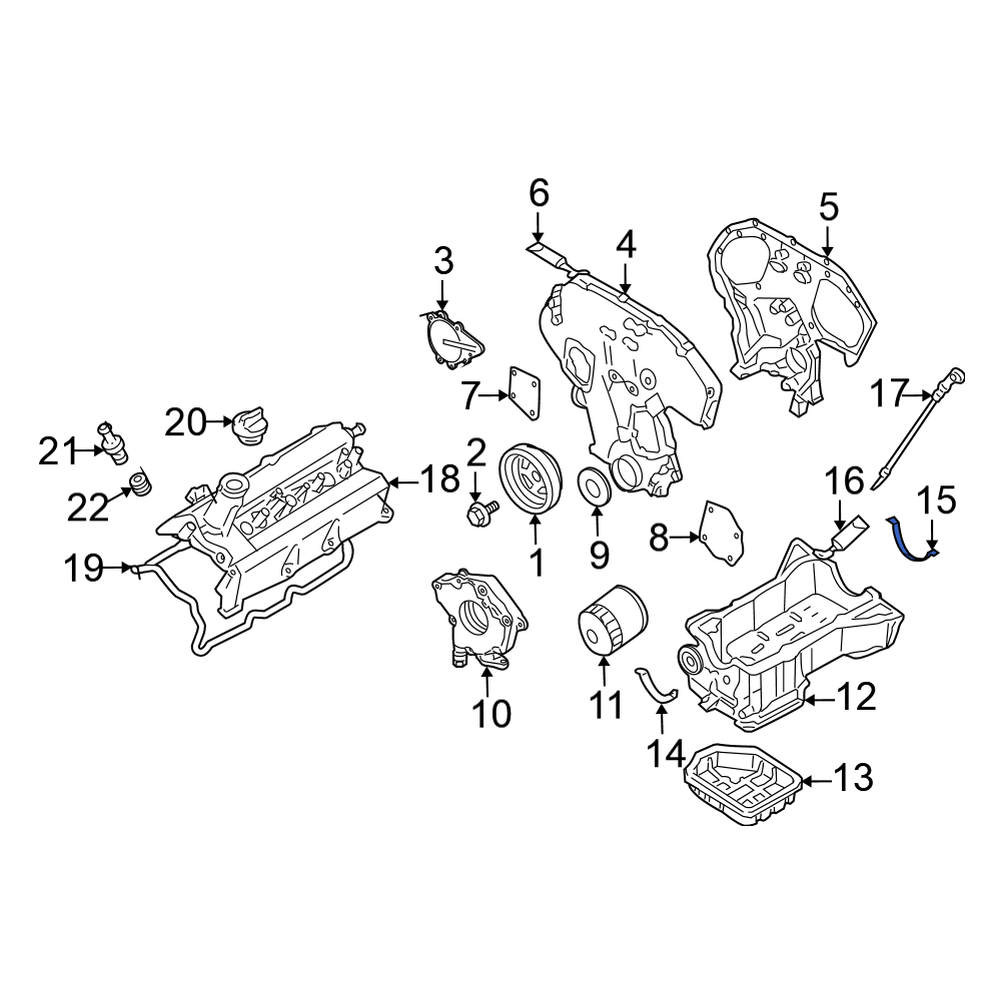 Nissan OE 1112131U10 - Rear Engine Oil Pan Gasket