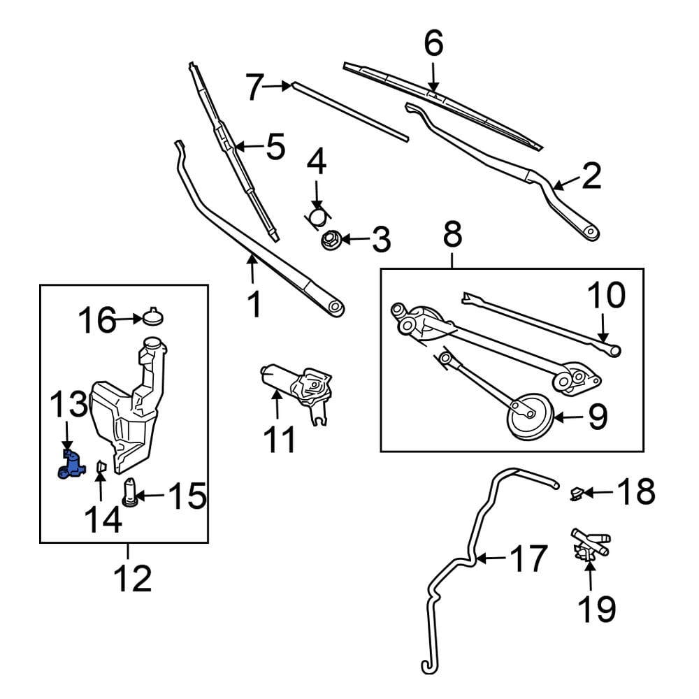 Nissan OE 28920CA000 - Windshield Washer Pump