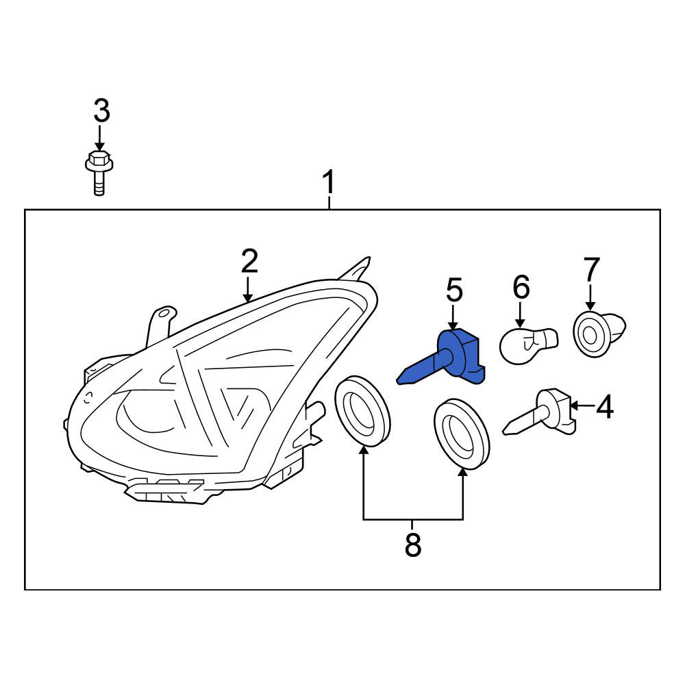 Nissan OE 262969B90D - Front Headlight Bulb