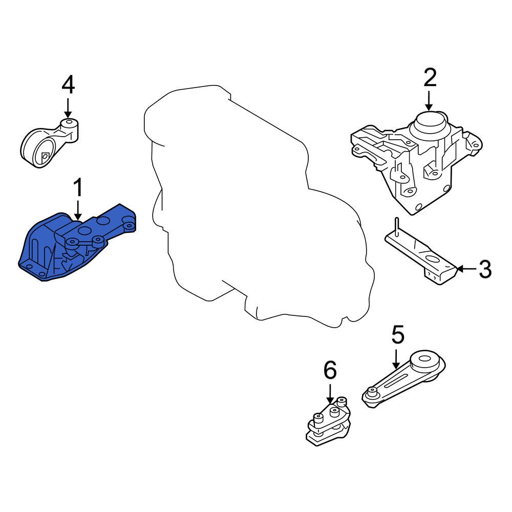 Nissan OE 11210ET80A - Right Engine Mount