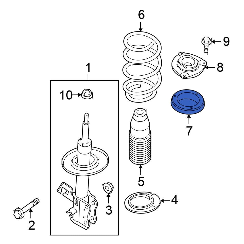 Nissan OE 54325ED02A - Front Suspension Strut Bearing