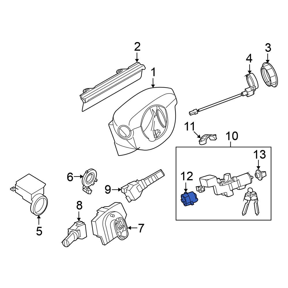 Nissan OE 487500M010 - Ignition Switch