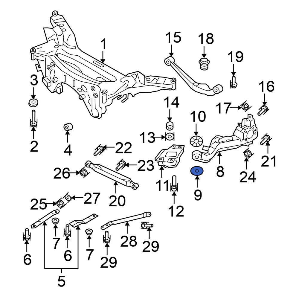 Nissan OE 55044JG01B - Outer Suspension Knuckle Washer