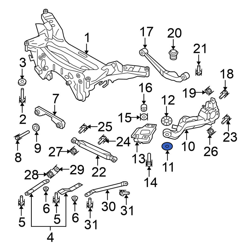 Nissan OE 55044JG01B - Outer Suspension Knuckle Washer