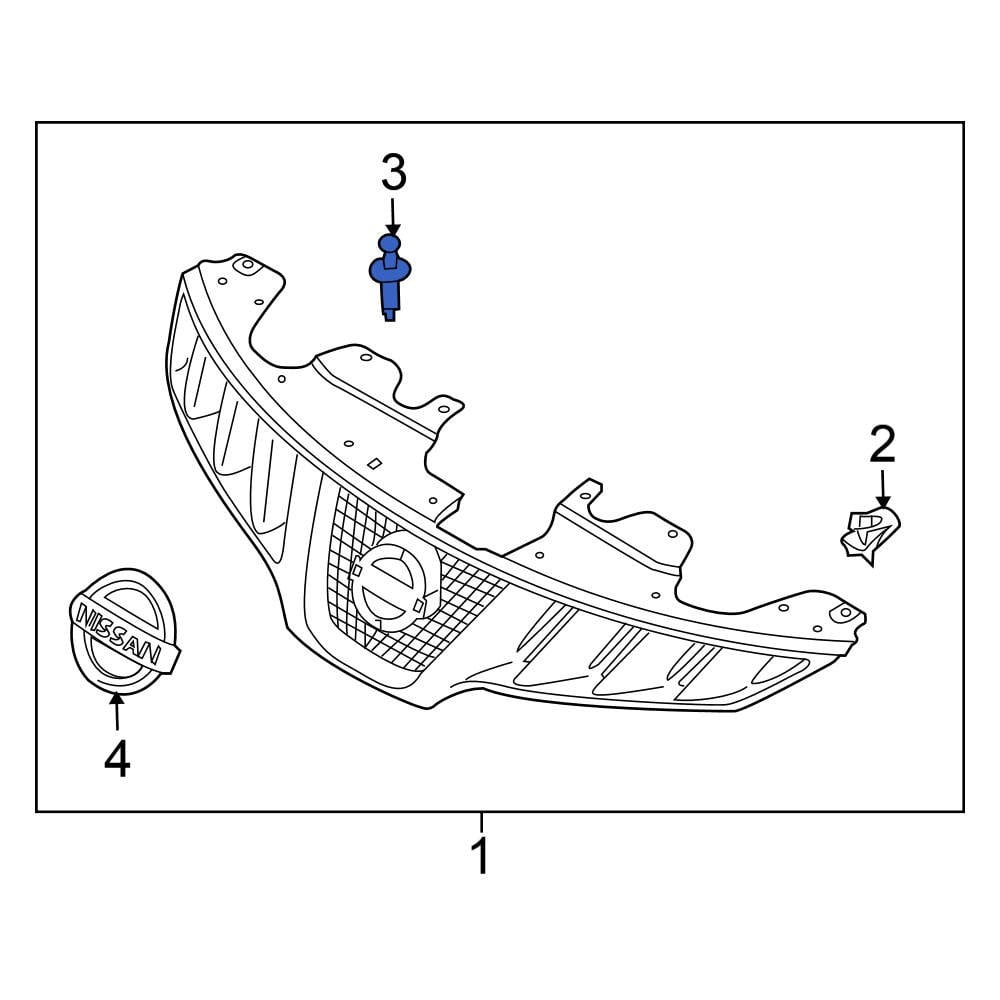 Nissan OE 0155308231 - Grille Retainer