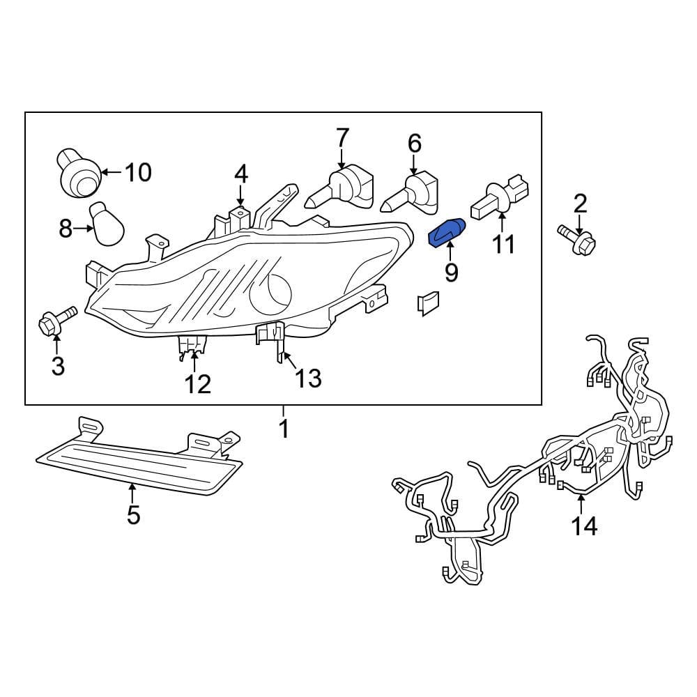 Nissan OE 262618992A - Side Marker Light Bulb