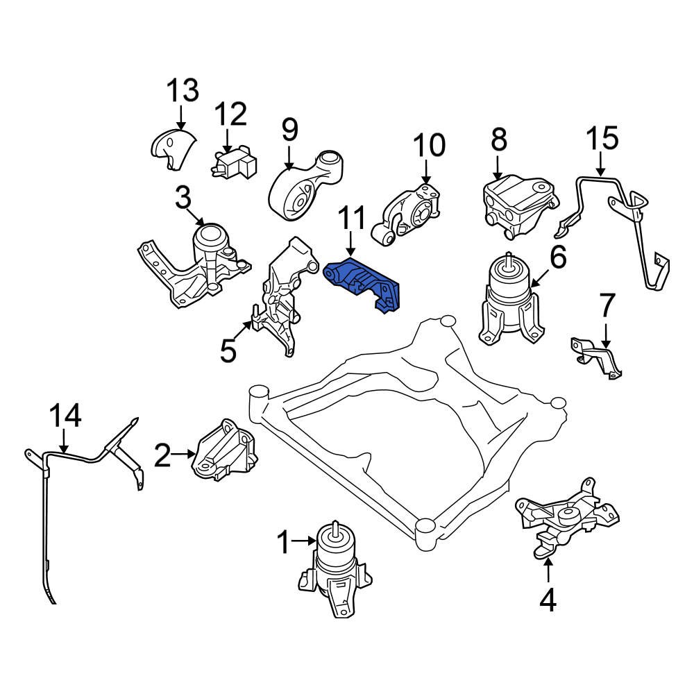 Nissan OE 11274JP00B - Front Engine Mount Bracket