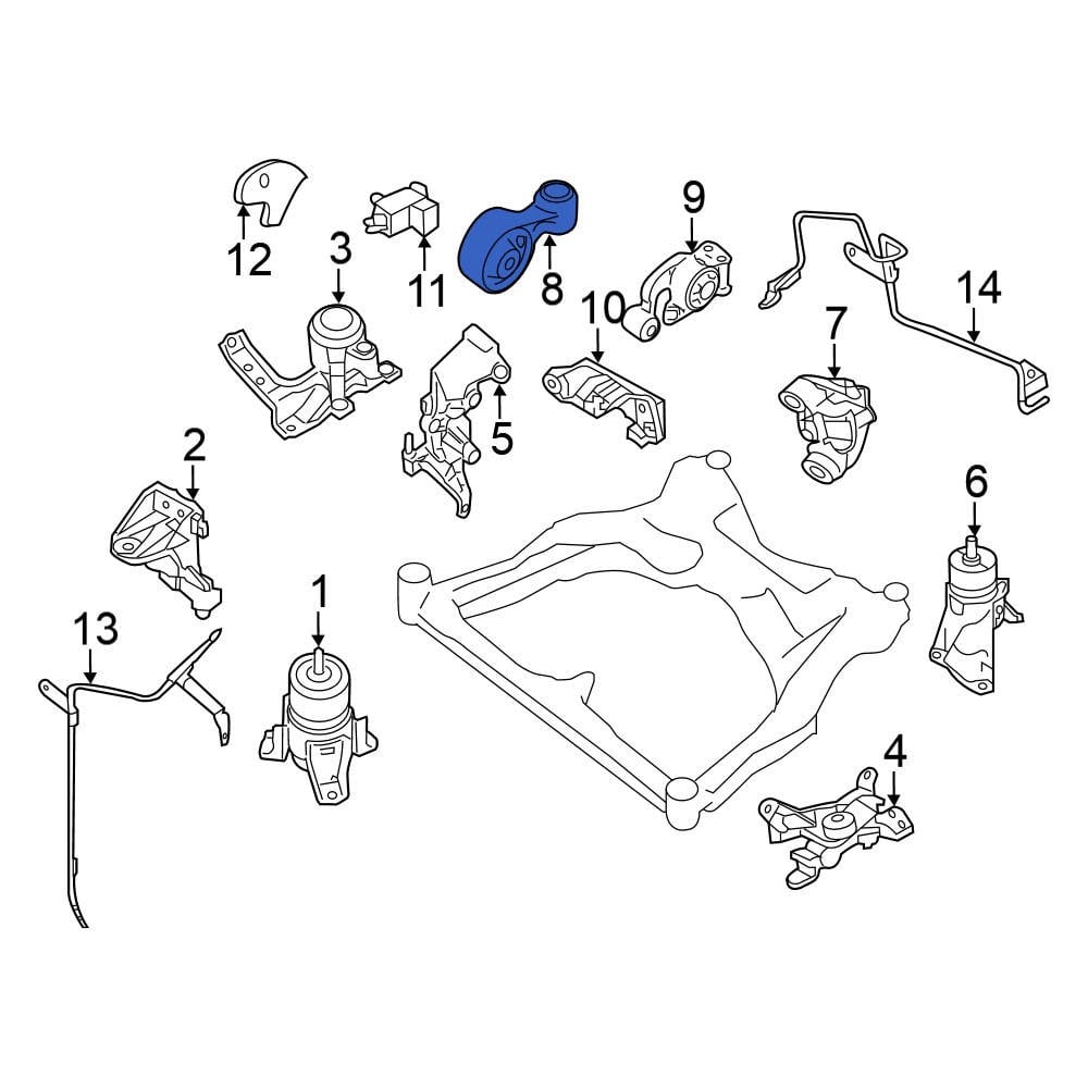 Nissan OE 11350JP00B - Engine Support Rod