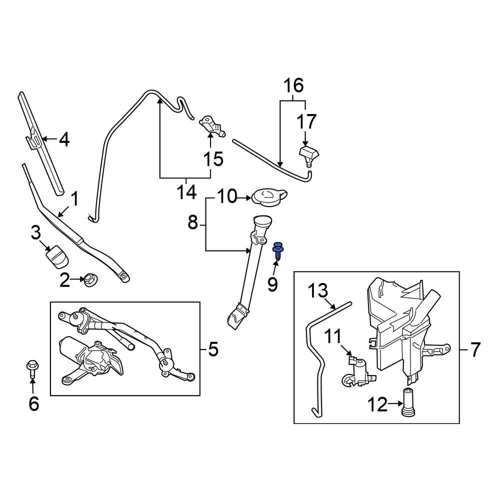 Nissan OE 0155308231 - Grille Retainer
