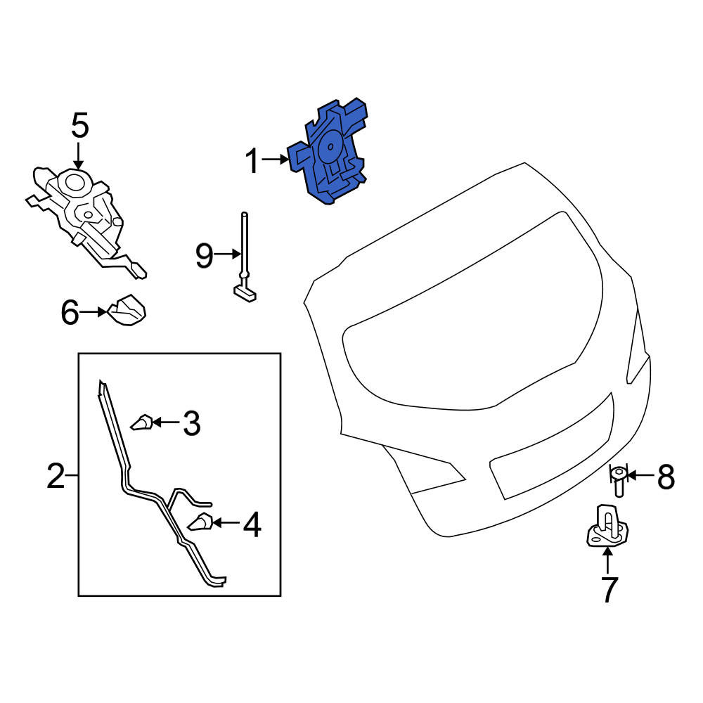 Nissan OE 905001CA1B - Rear Liftgate Latch