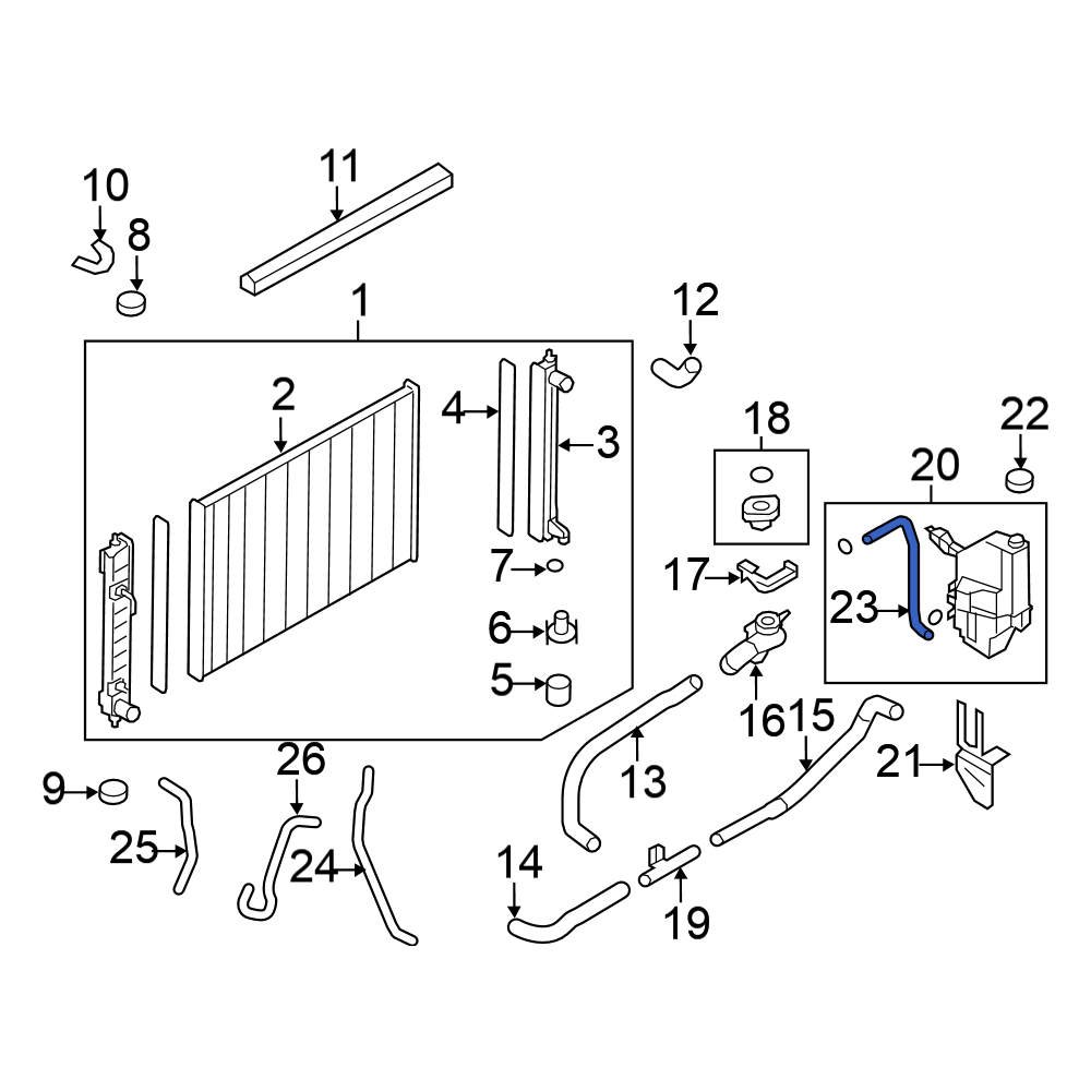 Nissan OE 21741JP10A - Engine Coolant Reservoir Hose