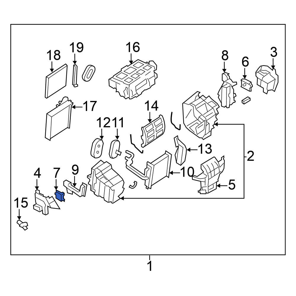 Nissan OE 27732AL610 - Right HVAC Blend Door Actuator