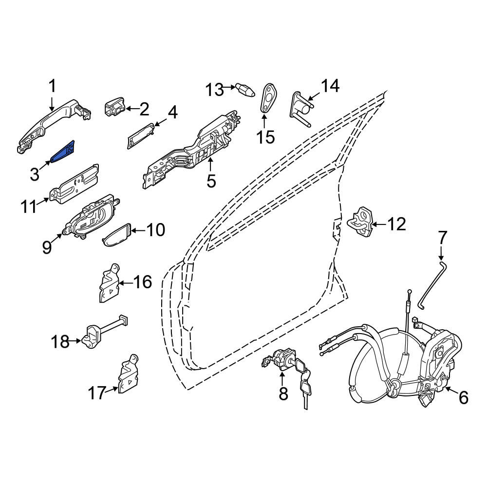 Nissan OE 806521AA0A - Front Exterior Door Handle Gasket