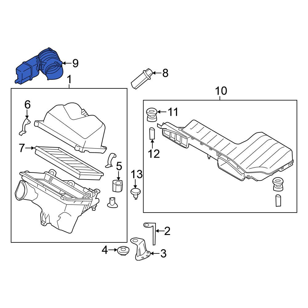 Nissan OE 165763JA0A - Rear Engine Air Intake Hose