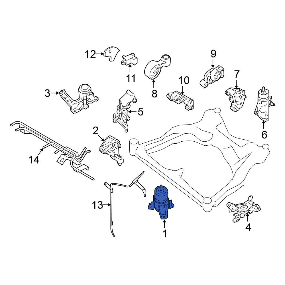 Nissan OE 11270JA10A - Front Engine Mount
