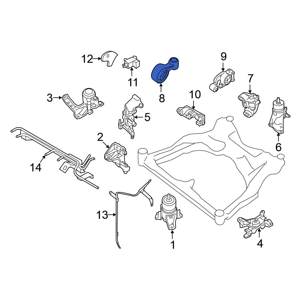 Nissan OE 113504RA0A - Upper Engine Support Rod
