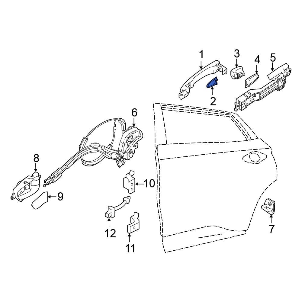 Nissan OE 806524BA0A - Front Outer Exterior Door Handle Gasket