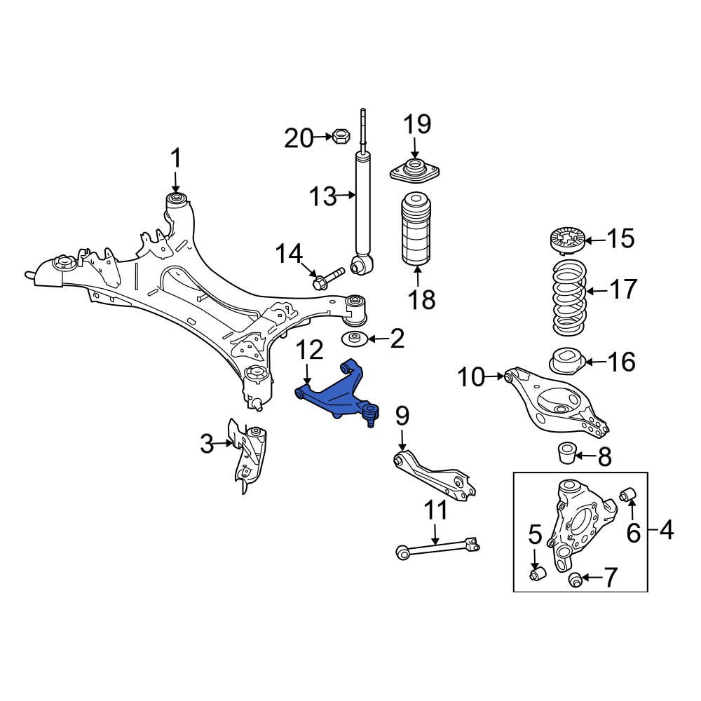 Nissan OE 555015AA0B - Rear Right Upper Suspension Control Arm