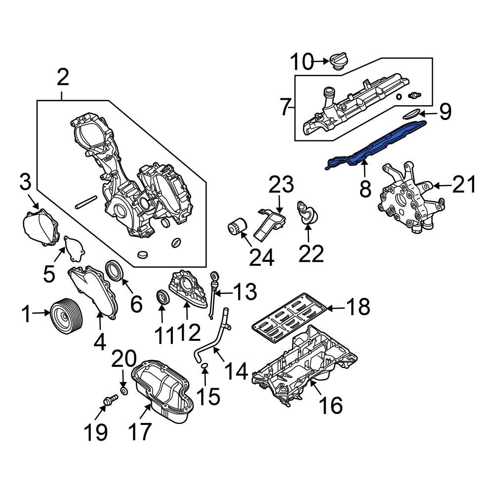Nissan OE 132707S000 - Engine Valve Cover Gasket