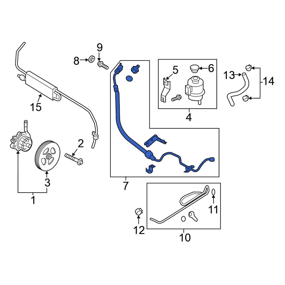 Nissan OE 49720EZ60C - Power Steering Pressure Hose