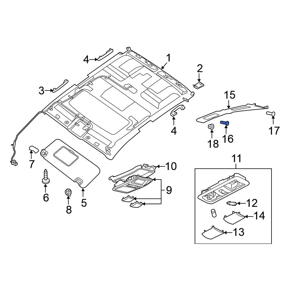 Nissan OE 0145600421 - Front Reading Light Screw