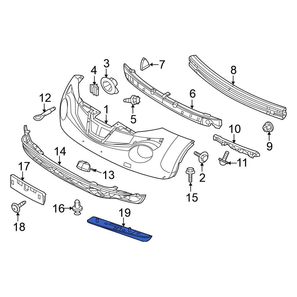 Nissan OE 960161KA0A - Front Right Radiator Support Air Deflector