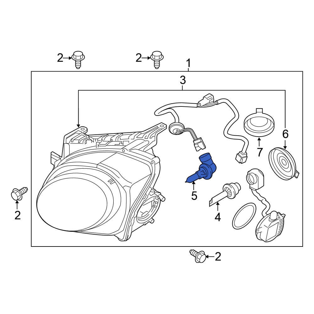 Nissan OE 262969B90D - Front Headlight Bulb