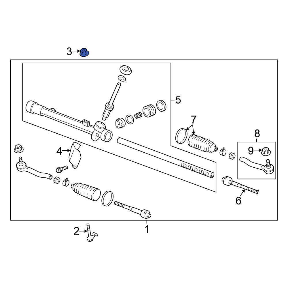 Nissan OE 40262JA000 - Rack and Pinion Nut