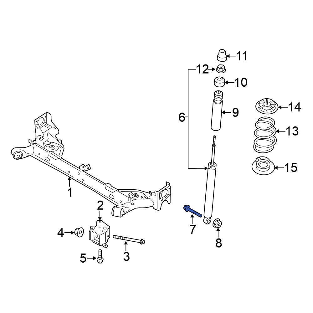 Nissan OE 54459EN01A - Shock Absorber Bolt