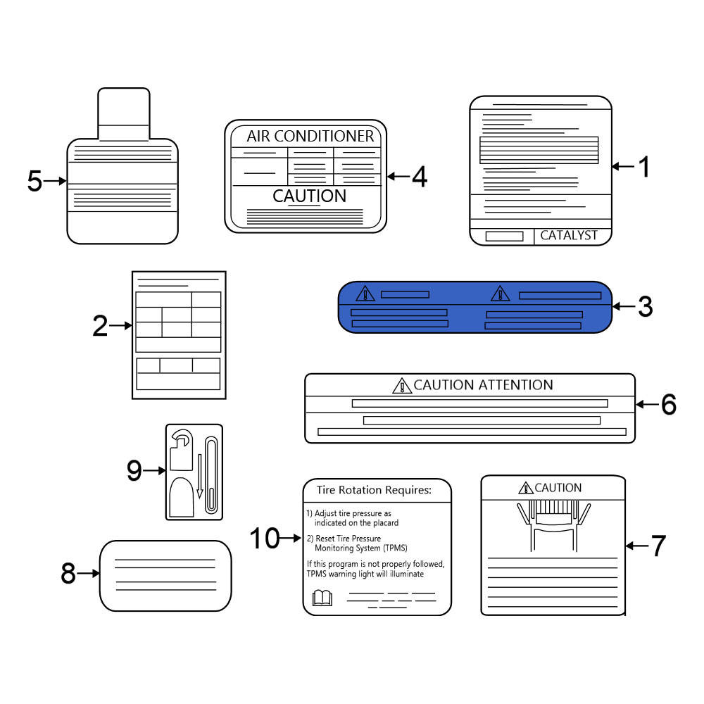 Nissan OE 215997991A - Caution Label