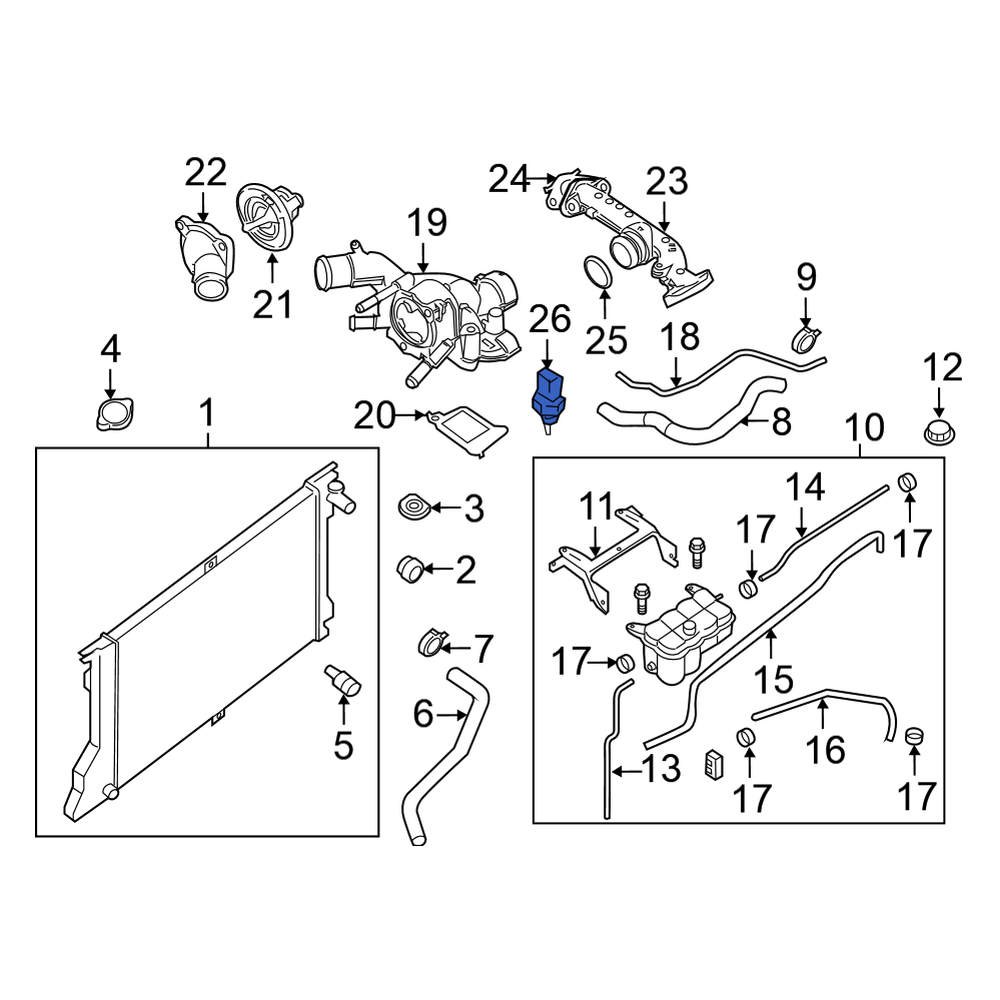 Nissan OE 226307Y000 - Engine Coolant Temperature Sensor