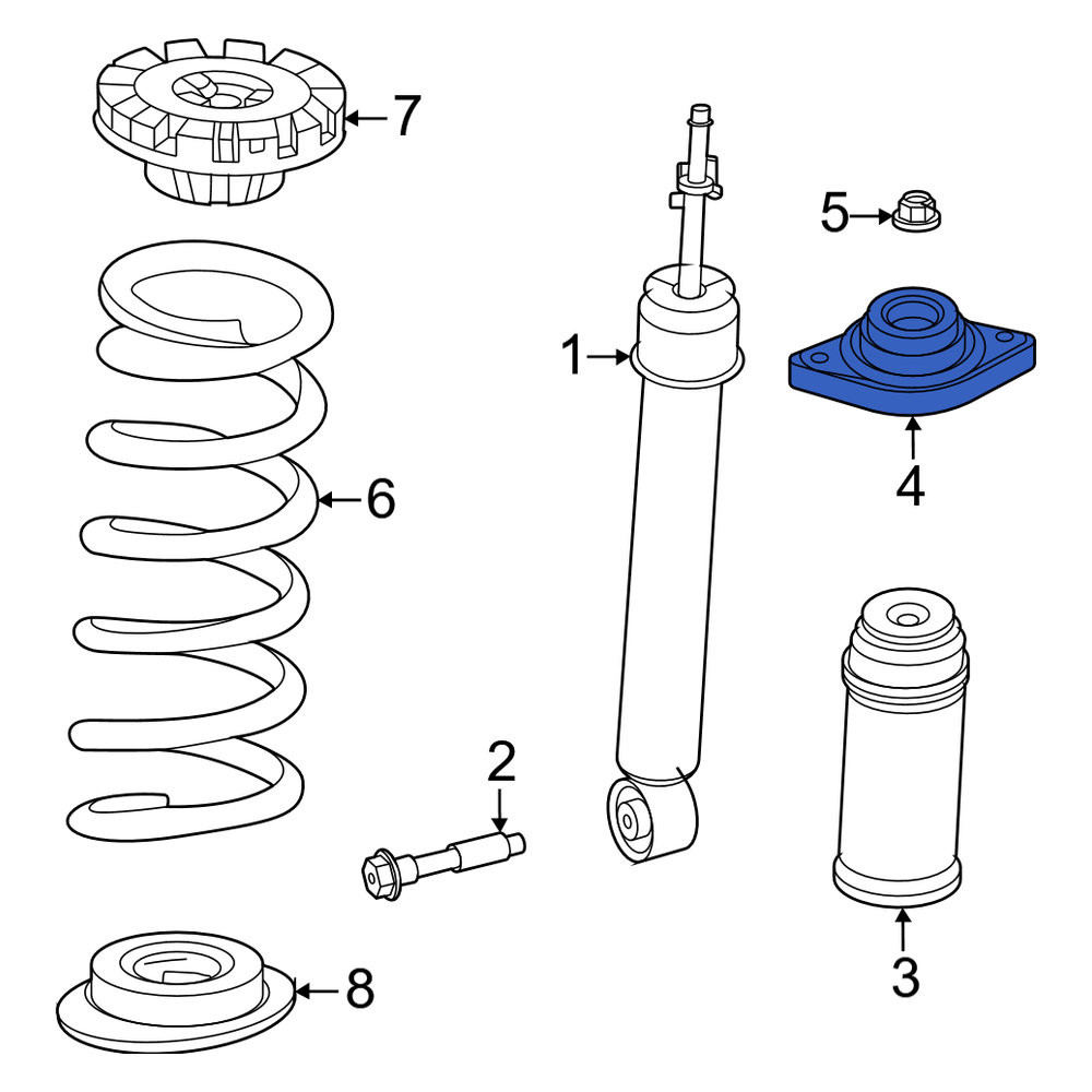 Nissan OE 553203JA0A - Rear Suspension Shock Absorber Mount