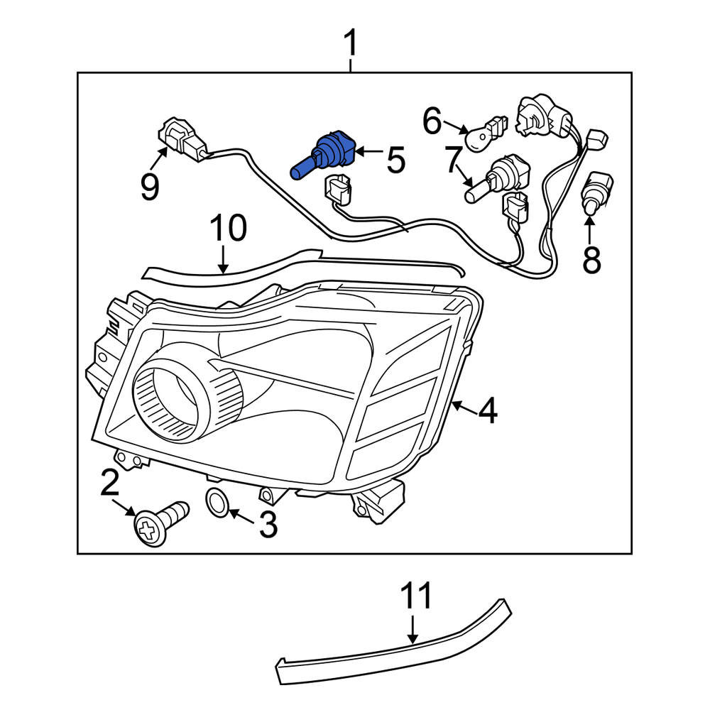 Nissan OE 262969B90E - Front Headlight Bulb