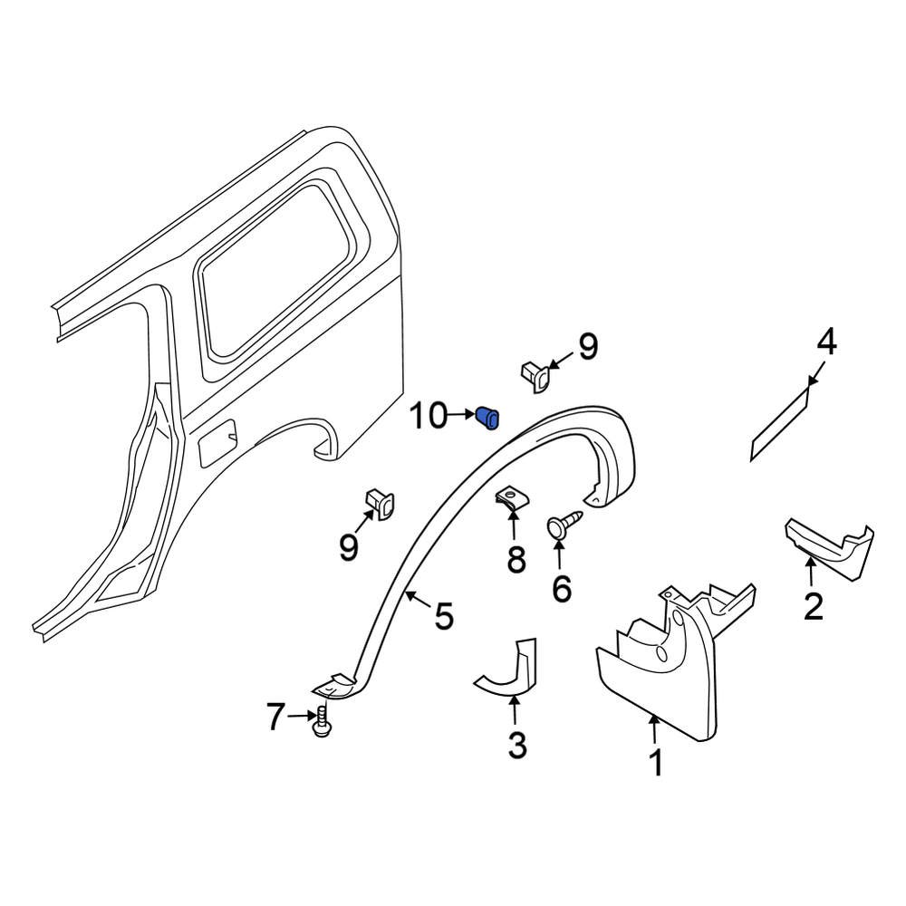 Nissan OE 0155302923 - Rear Fender Flare Clip