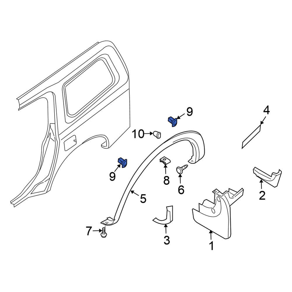 Nissan OE 0155302913 - Fender Flare Grommet