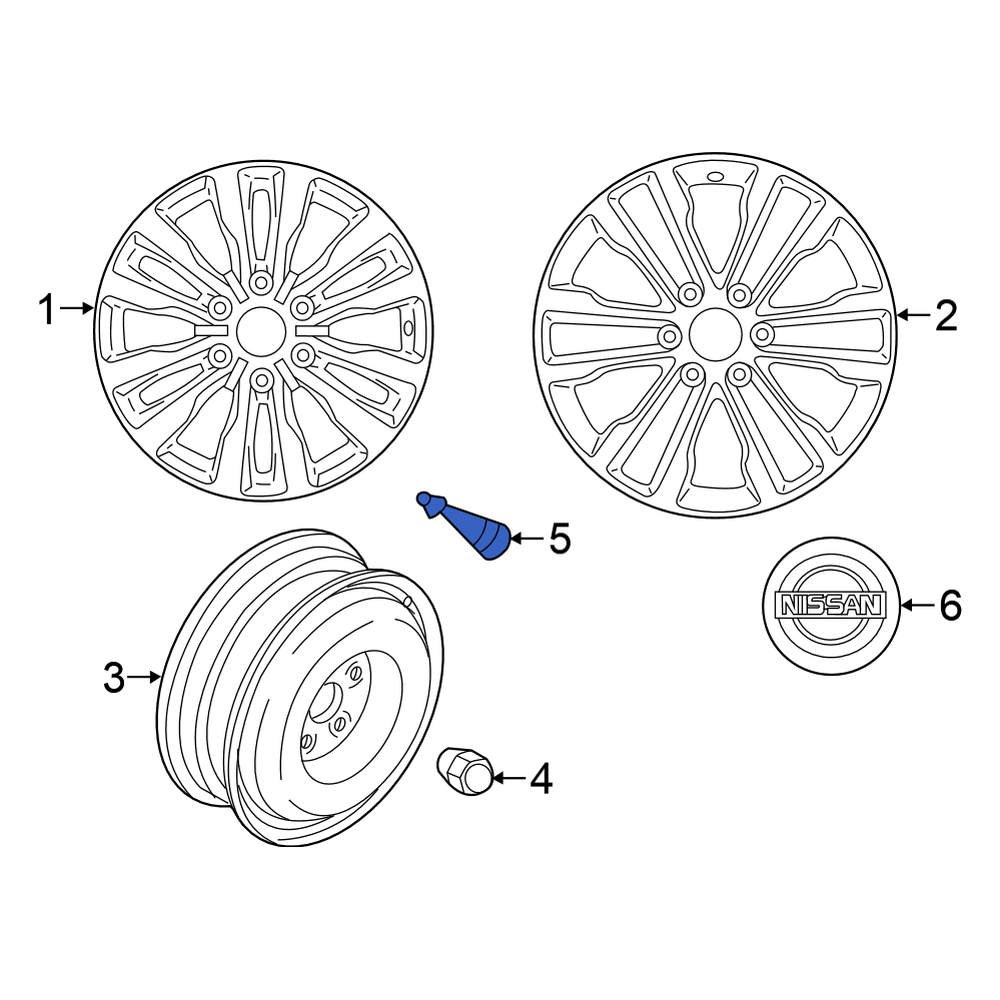 Nissan OE 40311S3500 - Tire Valve Stem