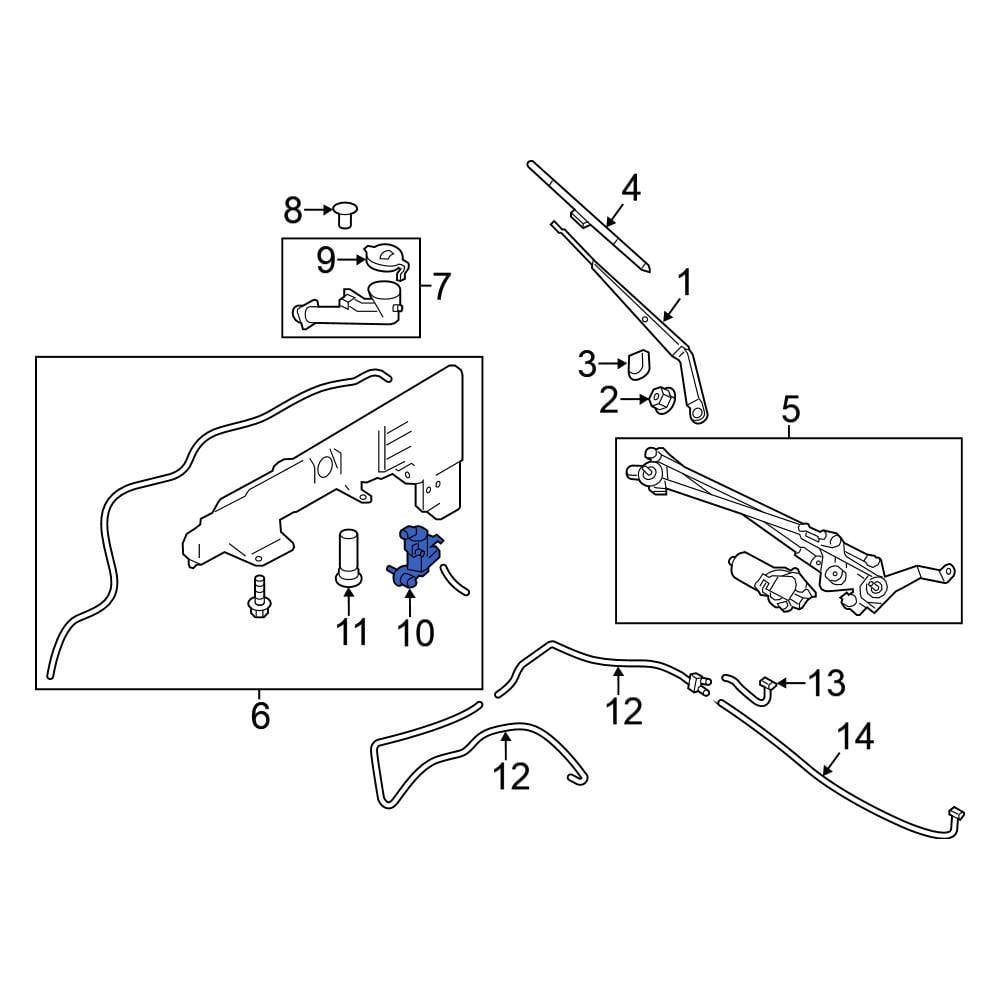 Nissan OE 28920CA000 - Windshield Washer Pump