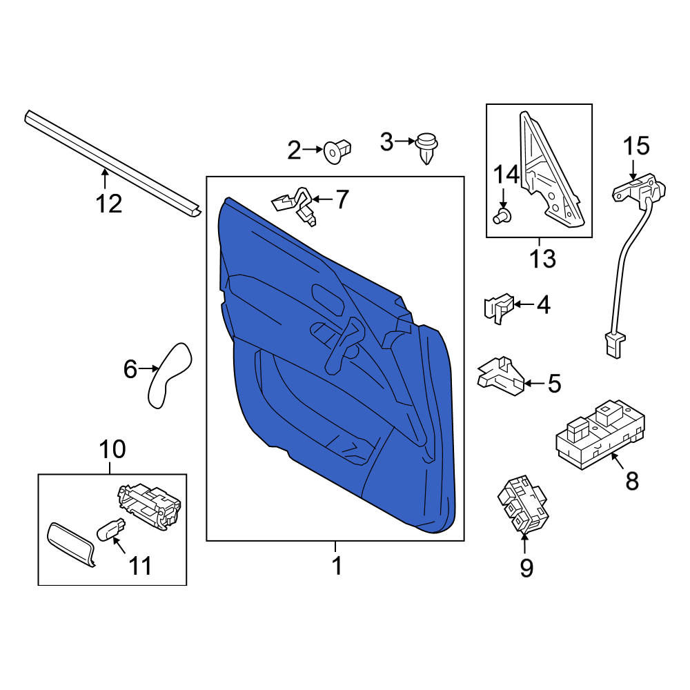 Nissan OE H01535ZAMA - Front Left Outer Door Outer Panel