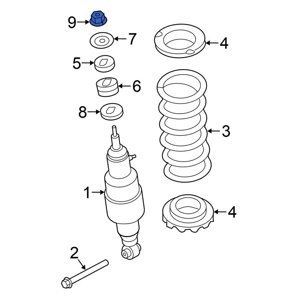 Nissan OE 54588JP00D - Upper Suspension Strut Nut